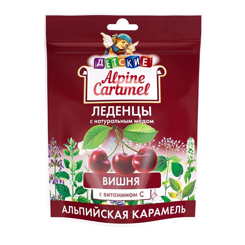 Альпийская карамель Детские леденцы для рассасывания Вишня 75 г 1 шт ...